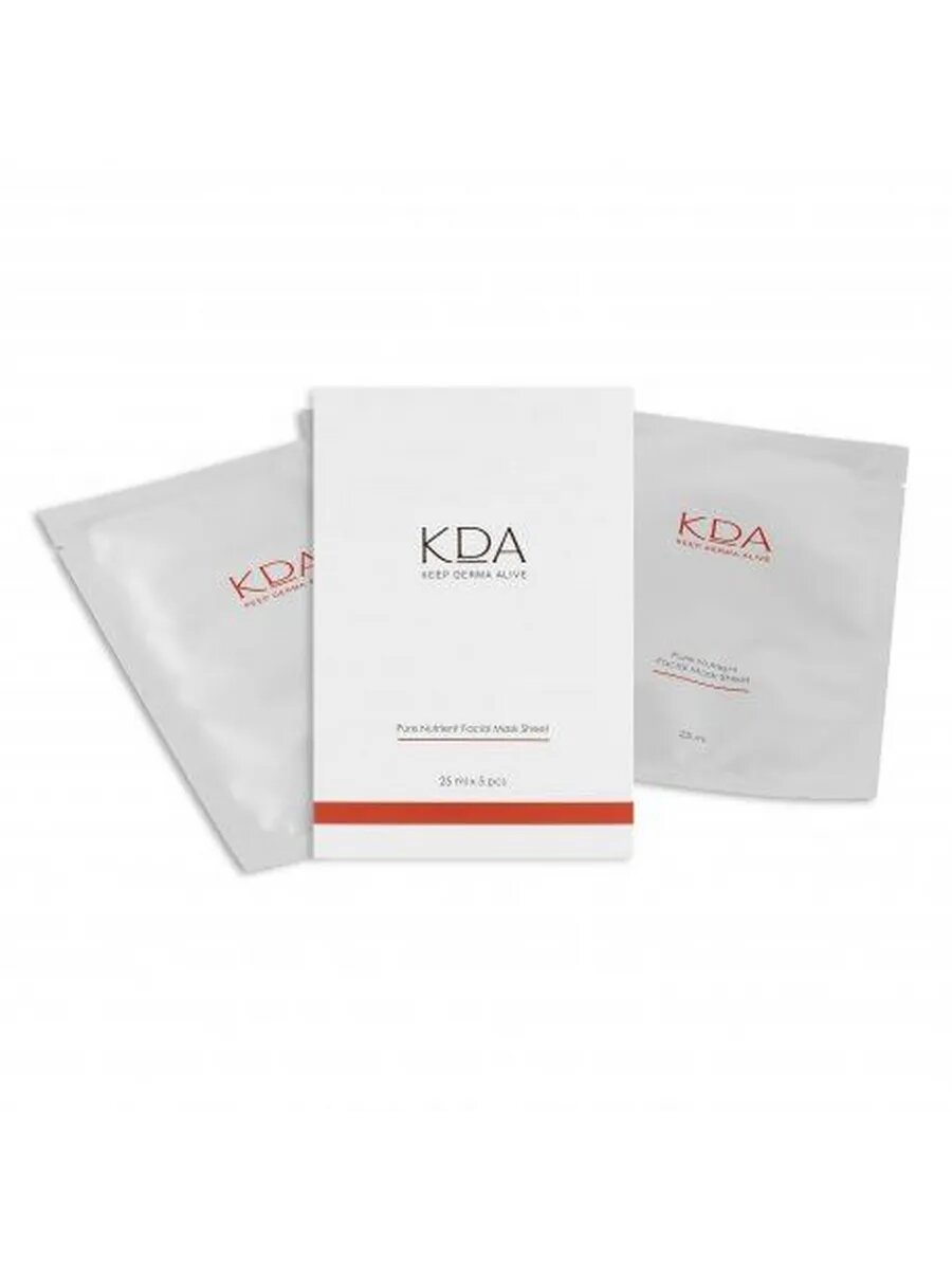 КДА Маска для лица Осветляющая питательная тканевая, маска д