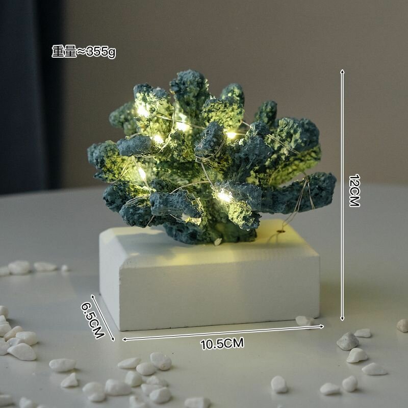 Стеклянные украшения для аквариума, разноцветные кораллы из смолы для оформления аквариума.