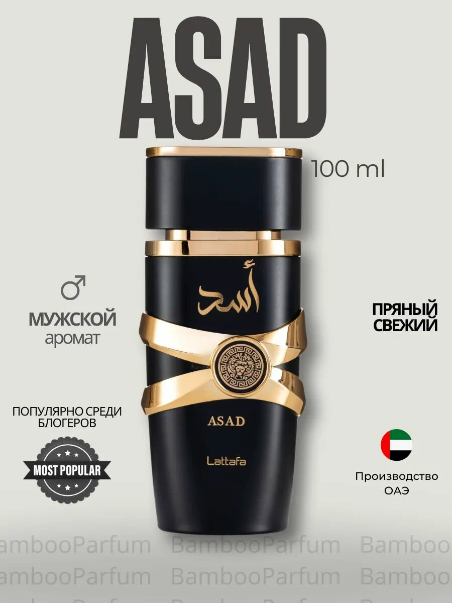 Арабские духи ASAD MEN Yara Lattafa Perfumes 102 мл для мужчин