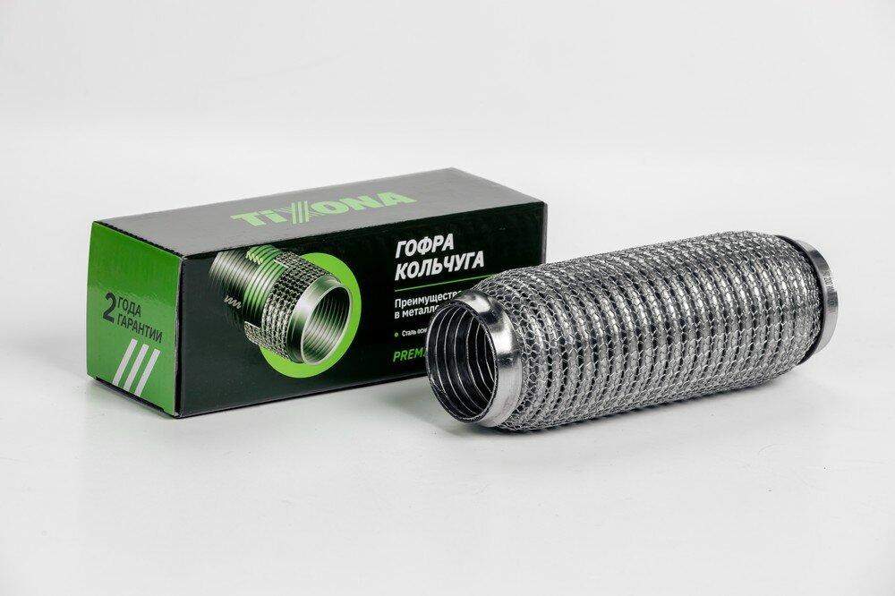 Гофра глушителя TIXONA P50200WM Universal 50х200 мм Steel AISI 304 Wire mesh, interlock кольчуга