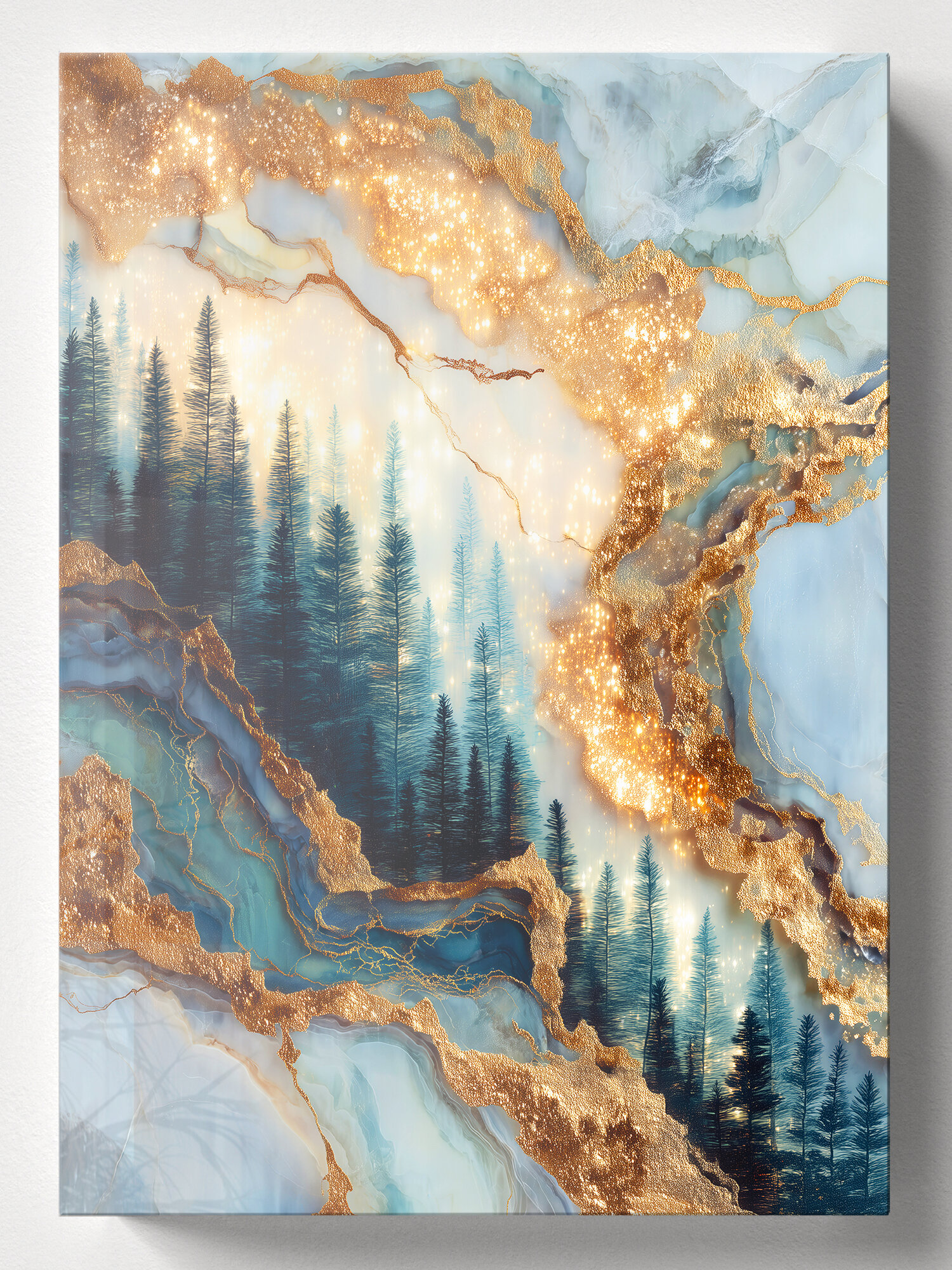 Картина Postermarket "Лес, абстракция" на стекле, 50 x 70 см.