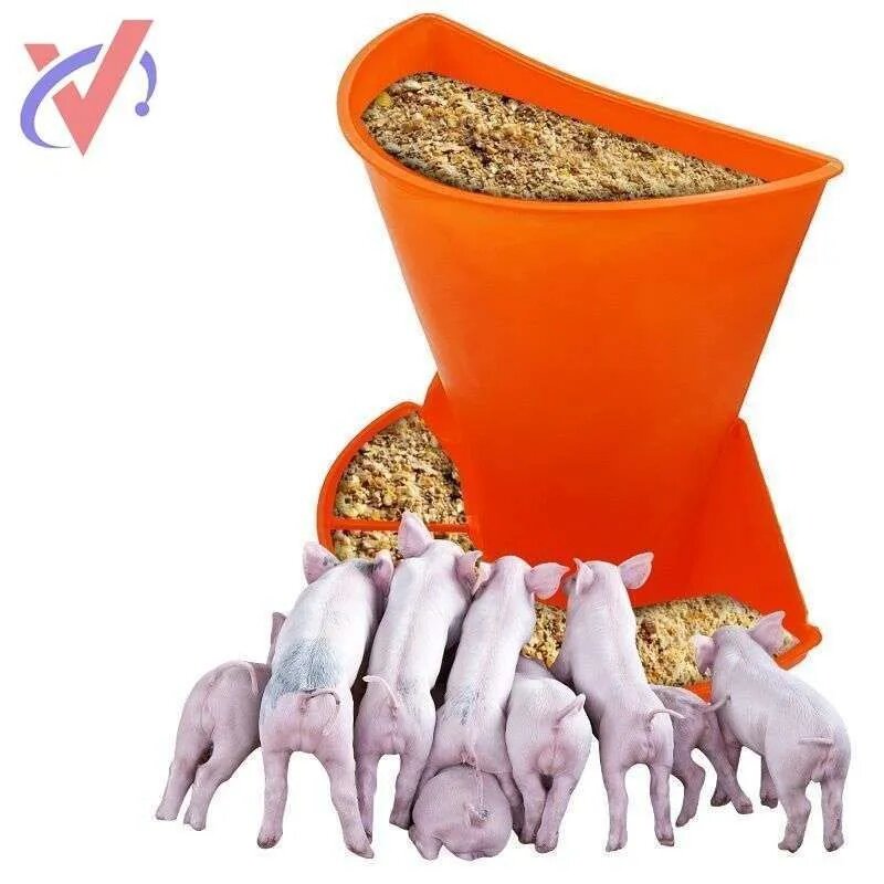 Пластиковая кормушка для подкормки кур, уток, гусей и поросят; Кормушка для свиней
