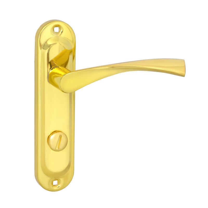 Ручки на планке межкомнатные Ferre 62.323 WC G золото с фиксатором, к механизму 251 wc 62 мм.