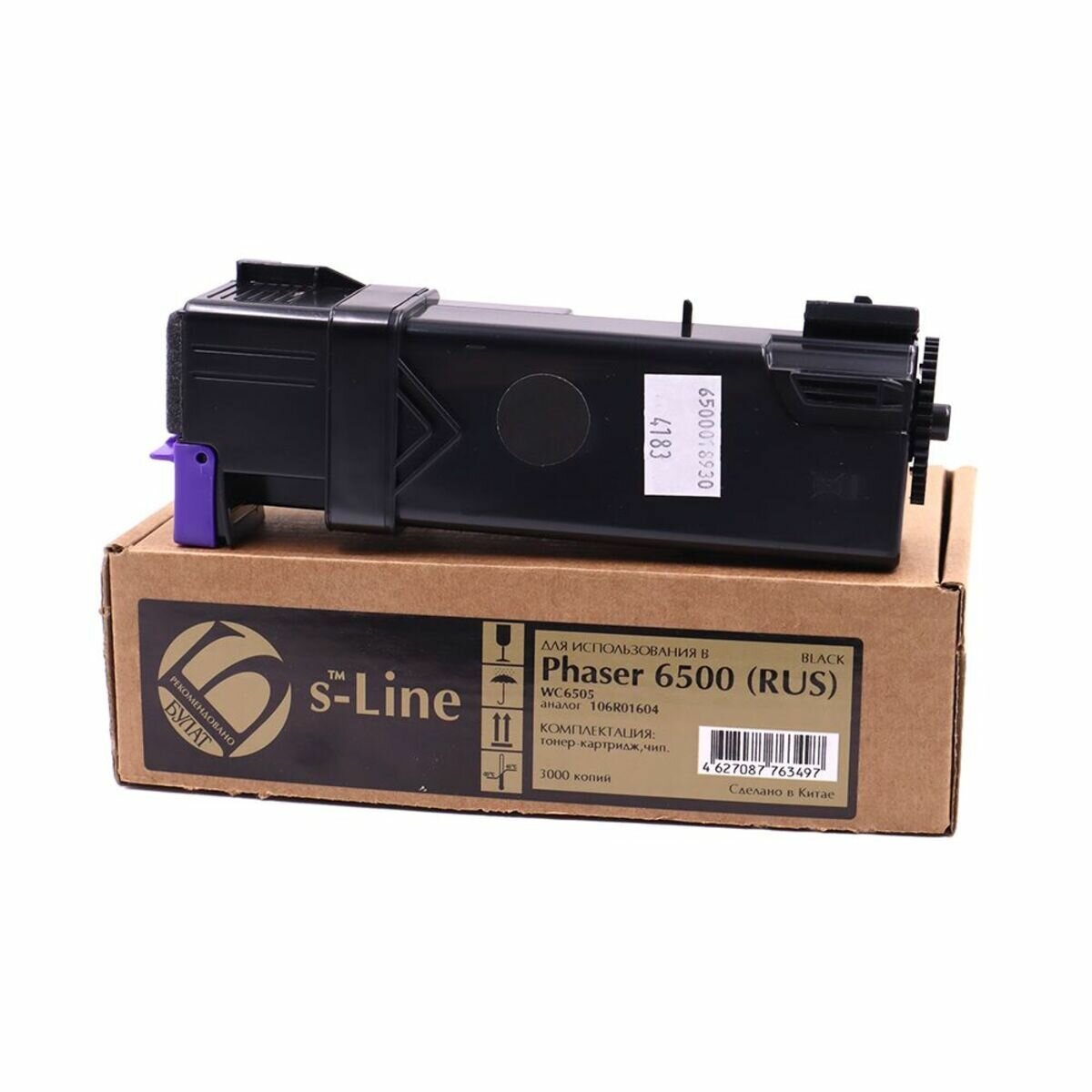Тонер-картридж булат s-Line 106R01604 (RUS) для Xerox Phaser 6500, WC 6505 (Чёрный, 3000 стр.)