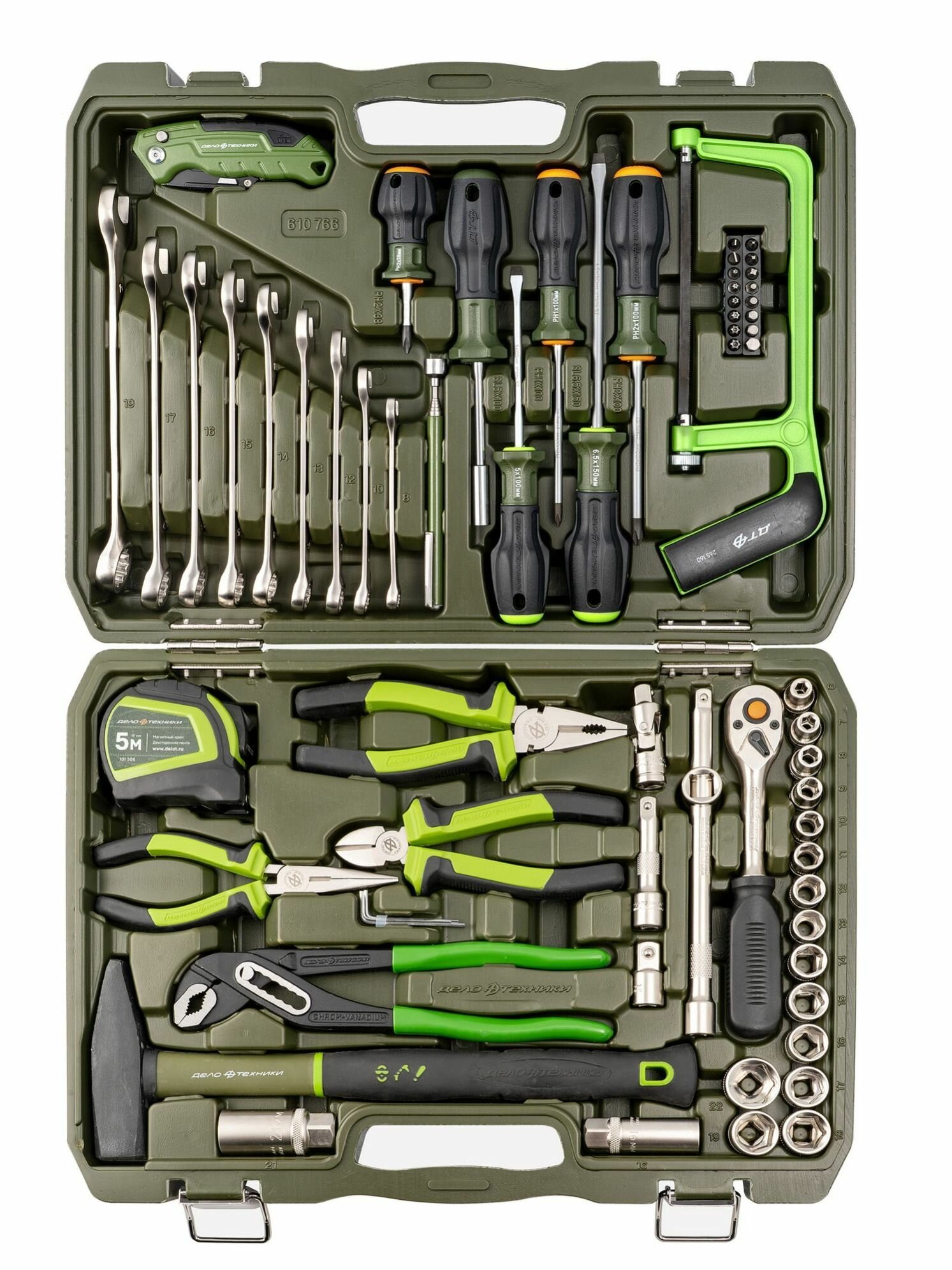 Набор инструментов 66 предметов (3/8"), 610766, Дело Техники, кейс