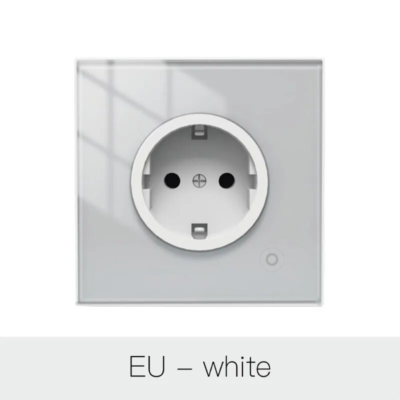 MOES умная стеклянная розетка ZigBee EU White Socket