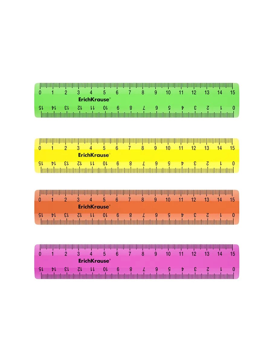 Линейка пластиковая Neon, 15см, ассорти