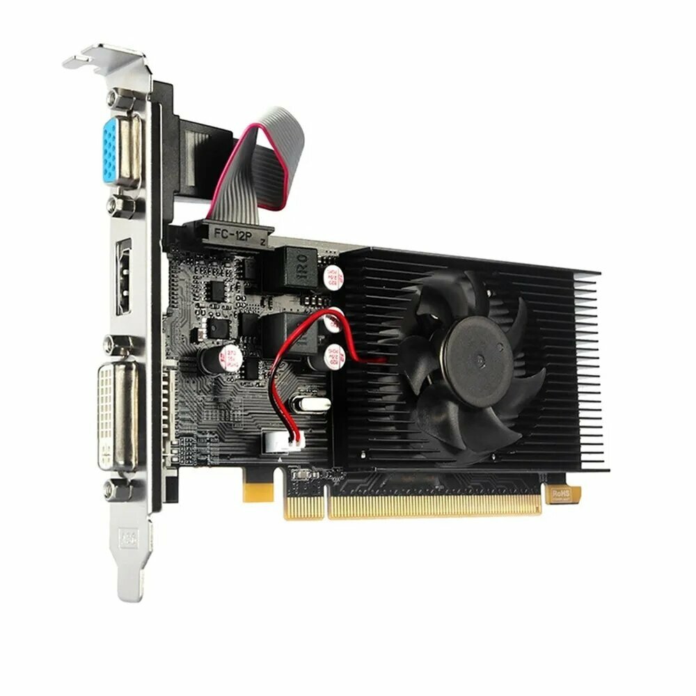 Видеокарта HD7450 64-бит 2 ГБ GDDR3 PCI-E 2.0 x16 HDMI-совместимая VGA DVI-I Видеокарта для AMD Radeon HD 7450 2G 64 бит