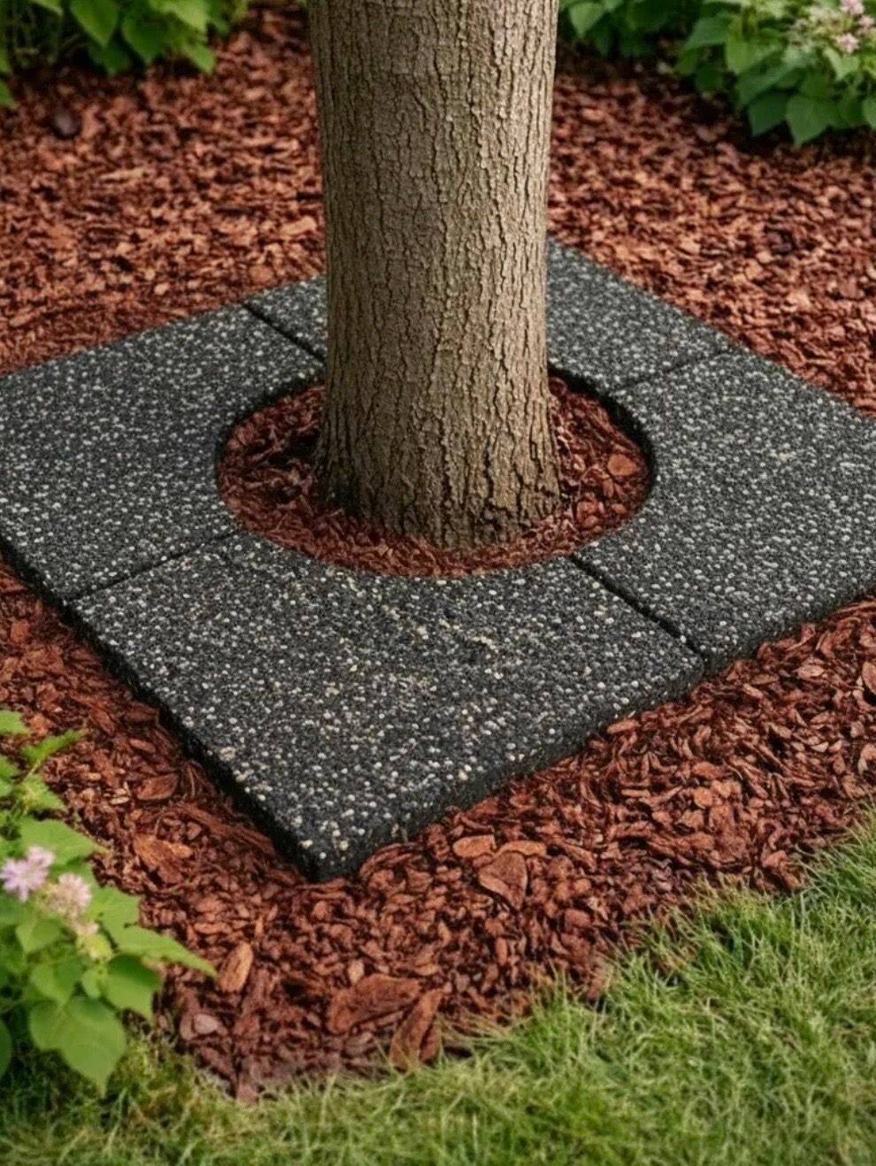 Декоративная плитка для кустарников и деревьев из камня