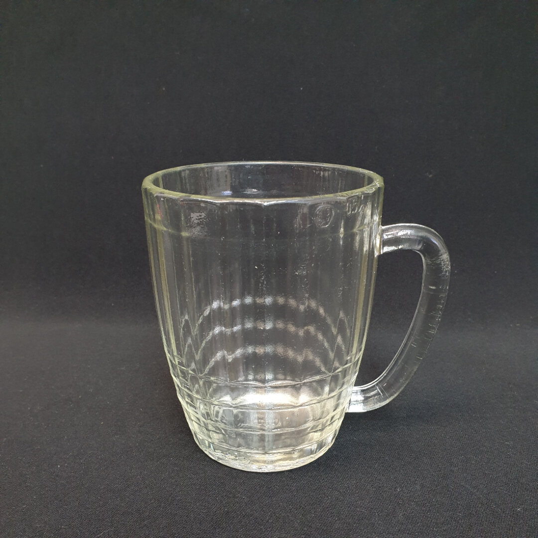 Винтажная пивная граненная кружка 500 мл, УСЗ, стекло, СССР.
