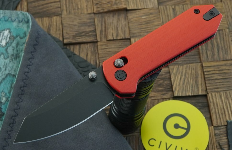 Складной нож Civivi Yonder, сталь 14C28N, BW, рукоять красный G-10
