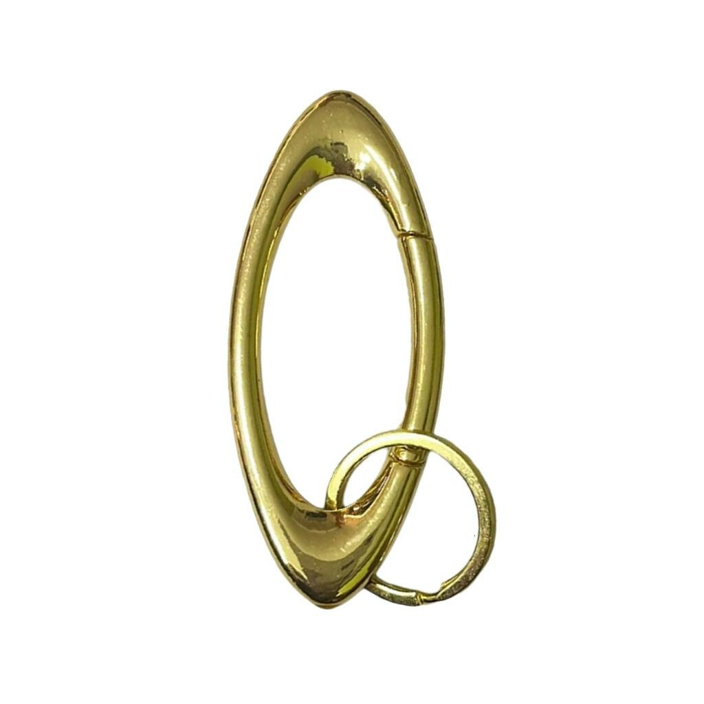 Металлический карабин-брелок, Золотой овал