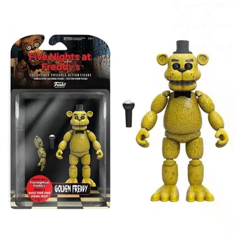 Фигурка Five Nights at Freddy's Freddy, Foxy, Chica, Bonnie и Golden Freddy из ПВХ, коллекционная, для сборки, настольный декор — фото 1