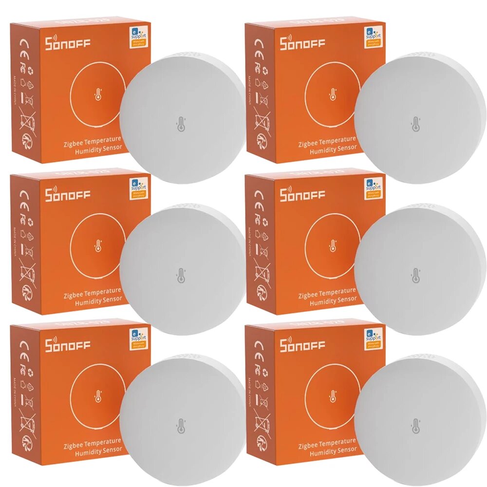 SONOFF SNZB-02P Датчик температуры и влажности 6PCS SNZB-02P