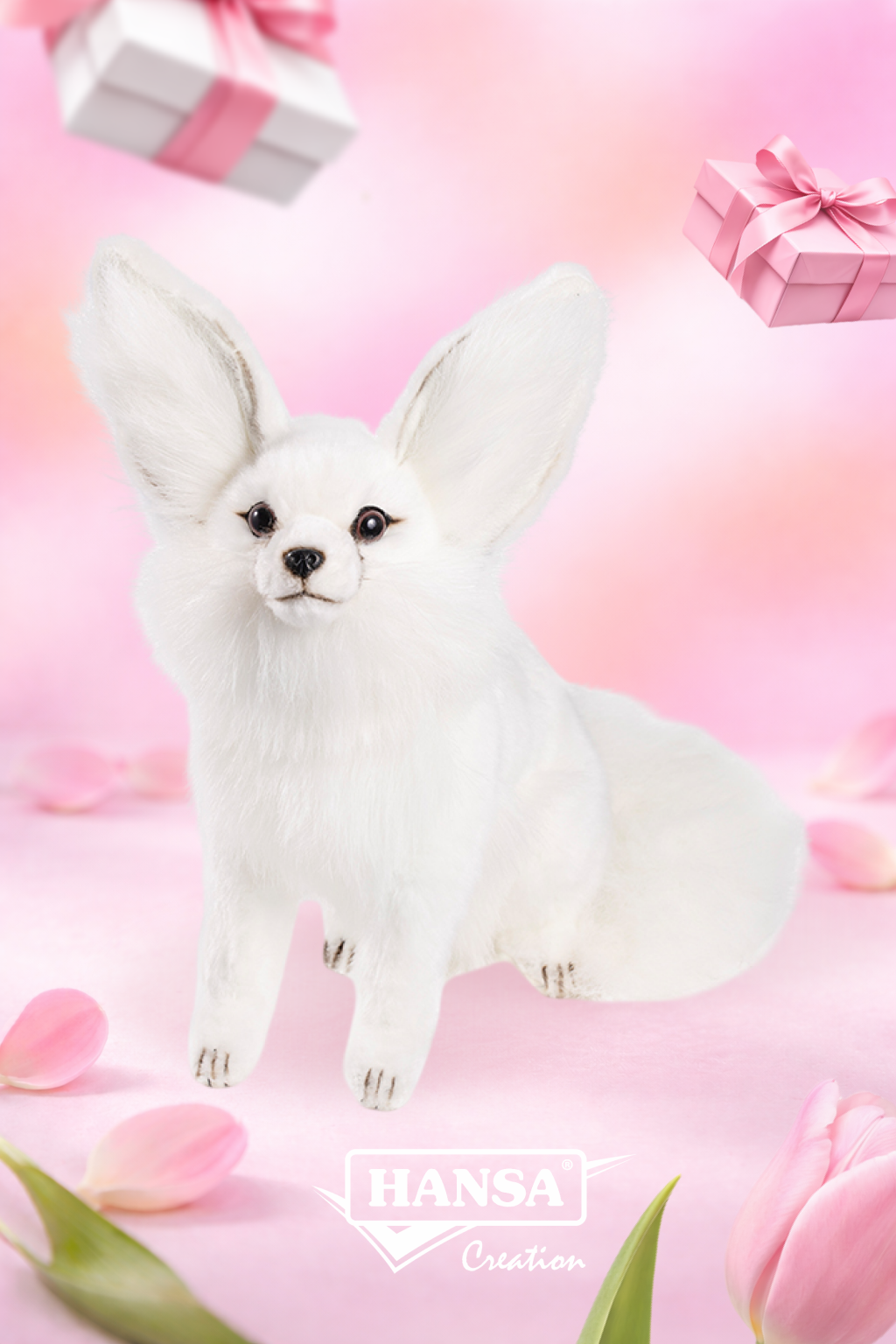 Реалистичная мягкая игрушка Hansa Creation 7450 Фенек сидящий, 26 см