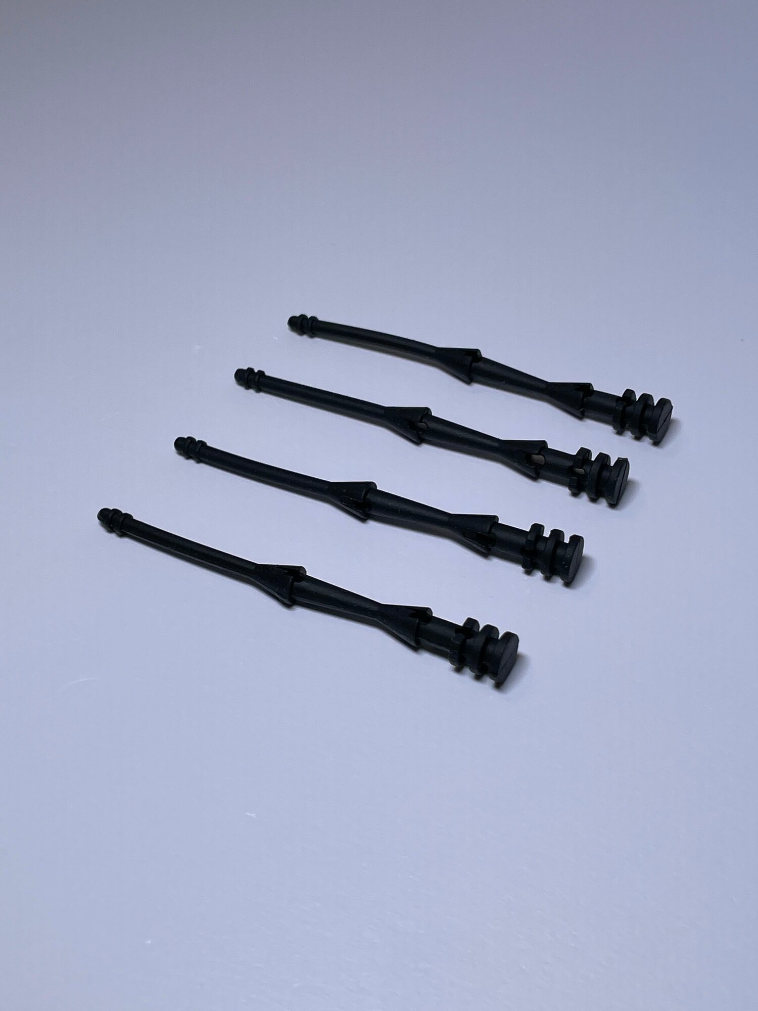 4 шт. Силиконовые гвозди для крепления кулера, 68 мм, виоброизоляционные стяжки, крепление для вентилятора пк, черные