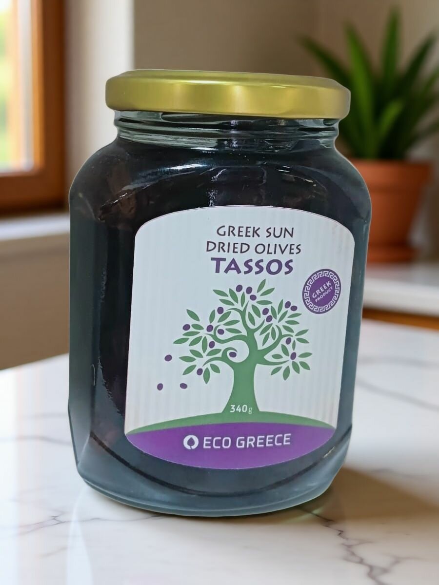 Оливки вяленые Tacoc в оливковом масле, 340г, Греция