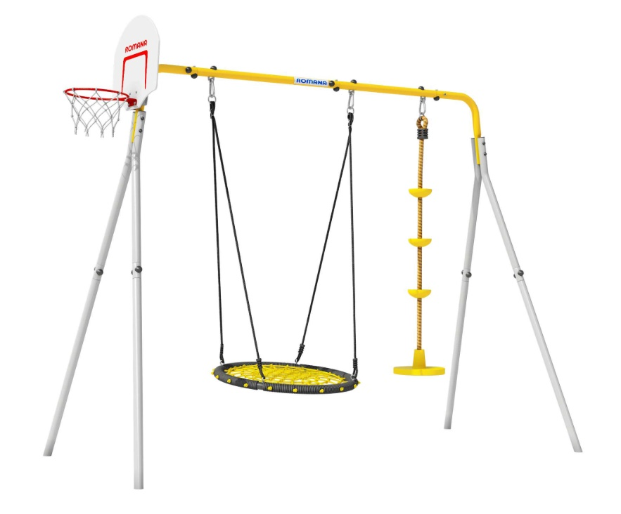 Дачный комплекс Romana Каркас для качелей-PRO" комплект №5.3 серый/жёлтый СГ000006221