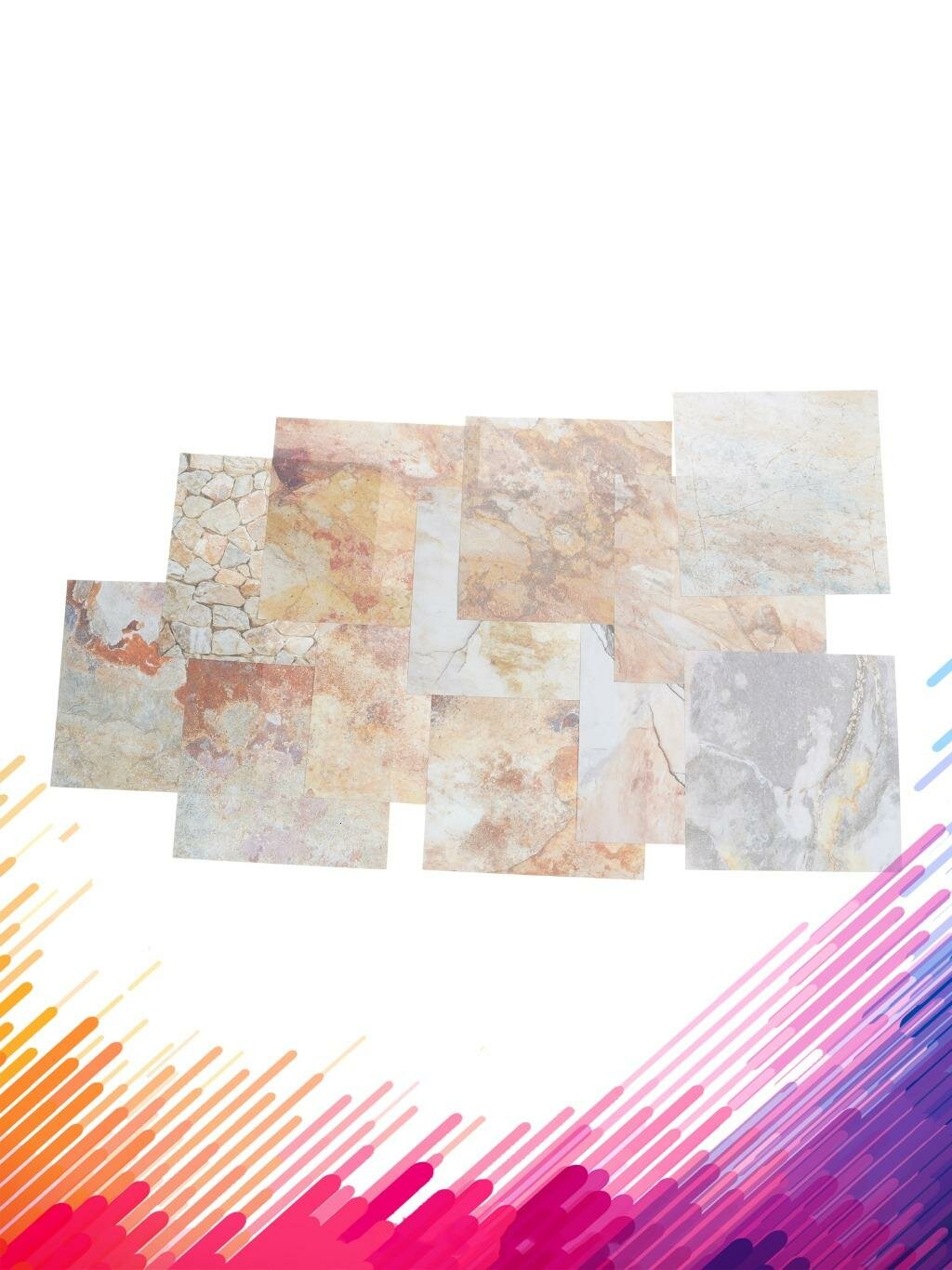 Фоновые бумаги с текстурой камня, 24 листа