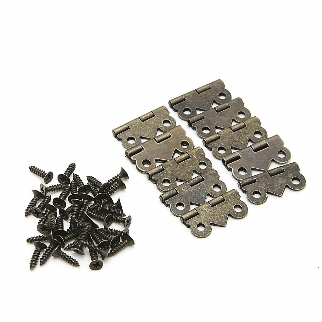 10x мини-петля для дверцы шкафа-бабочки, ящика ювелирных изделий, мебельная петля 20 мм x 1