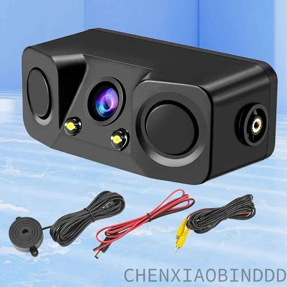 Парктроник с камерой и зуммером, комплект радарных датчиков парковки, проводное соединение