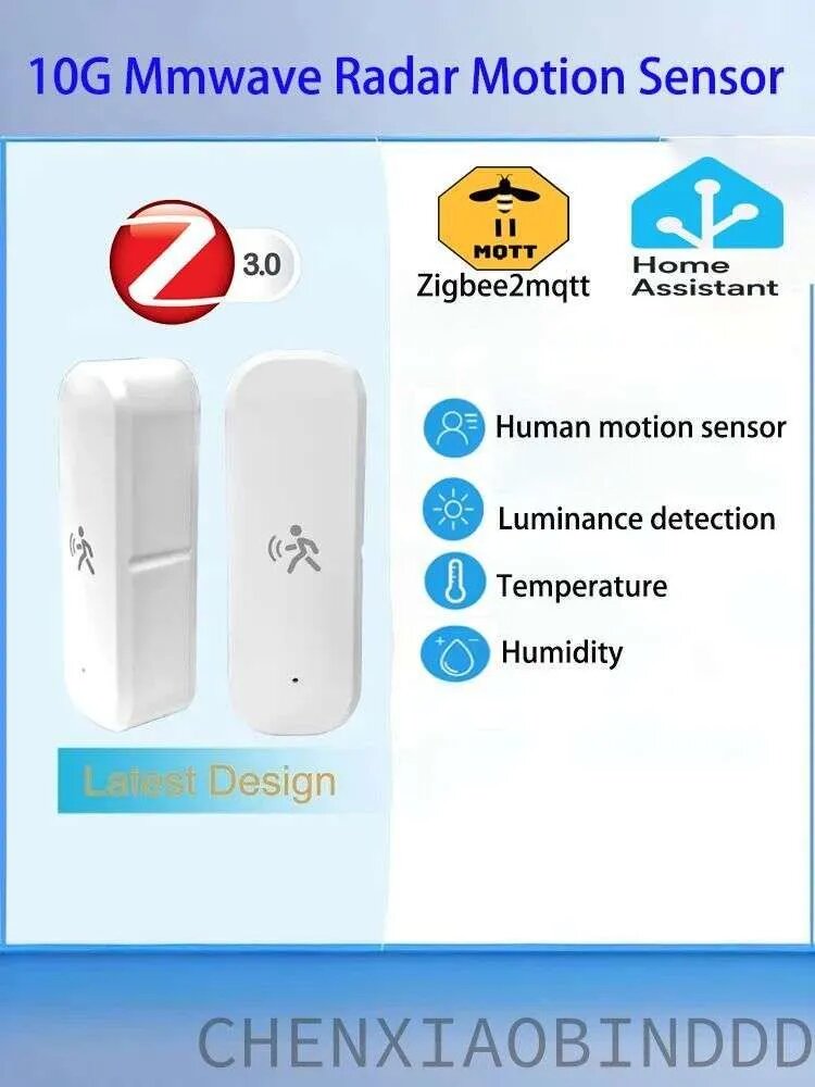 Zigbee 3.0 Интеллектуальный датчик движения человека, датчик температуры и влажности, функция три в одном, батарея питания более удобна