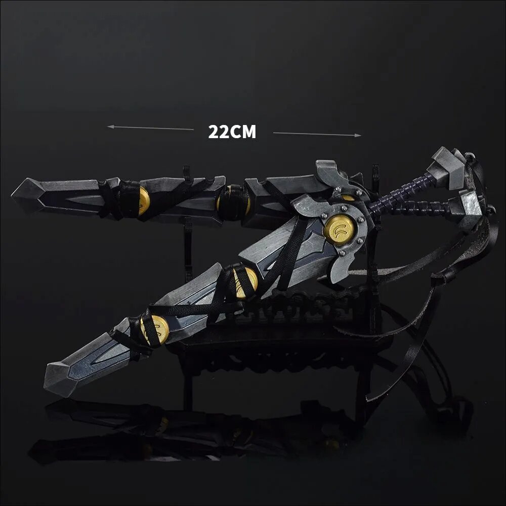 Периферийный двуручный меч World of Warcraft Армагеддон, металлическая модель 22см,2 шт.