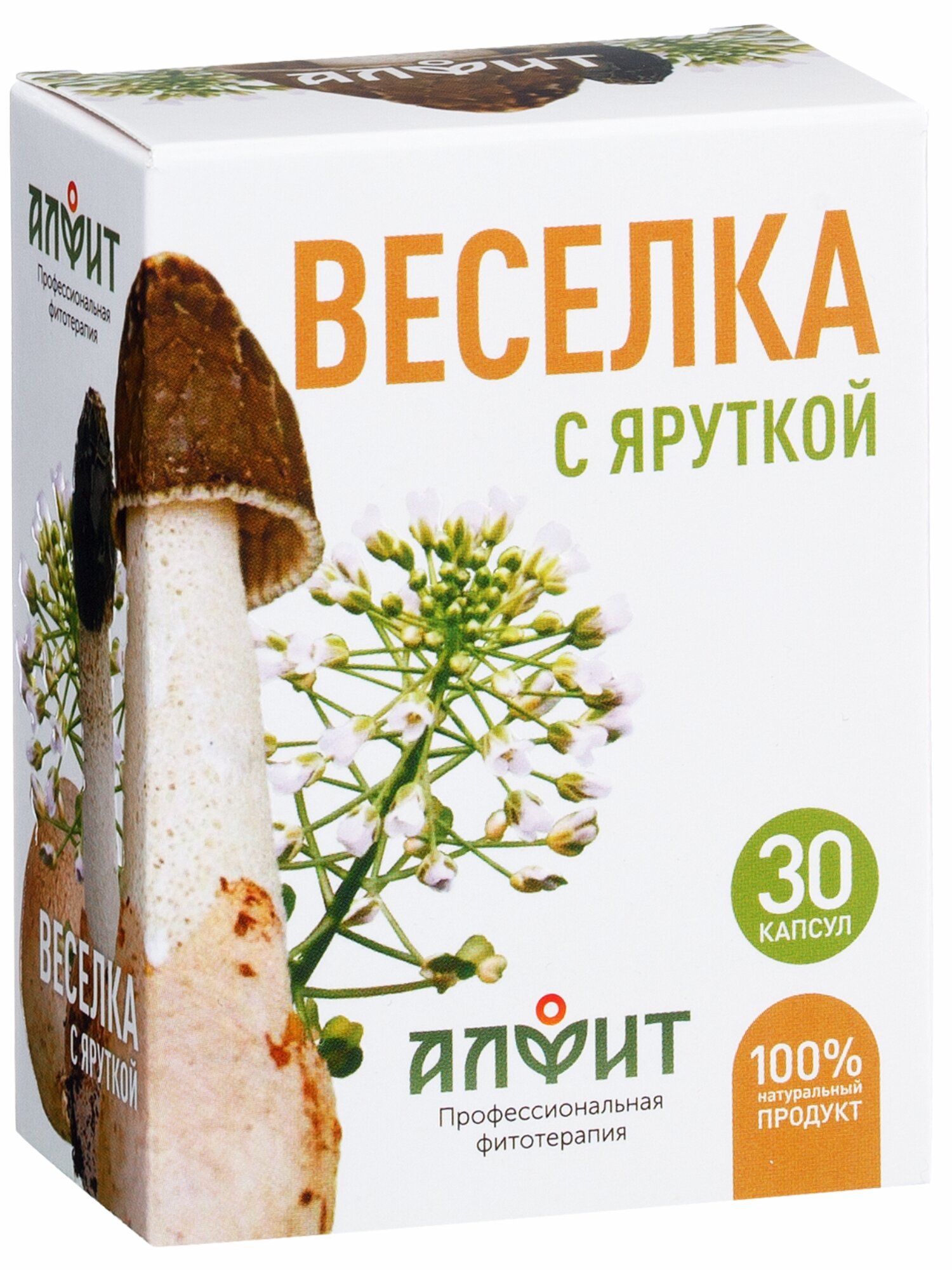 Веселка с яруткой от острого и хронического простатита от бренда "Алфит", 30 капсул по 500 мг