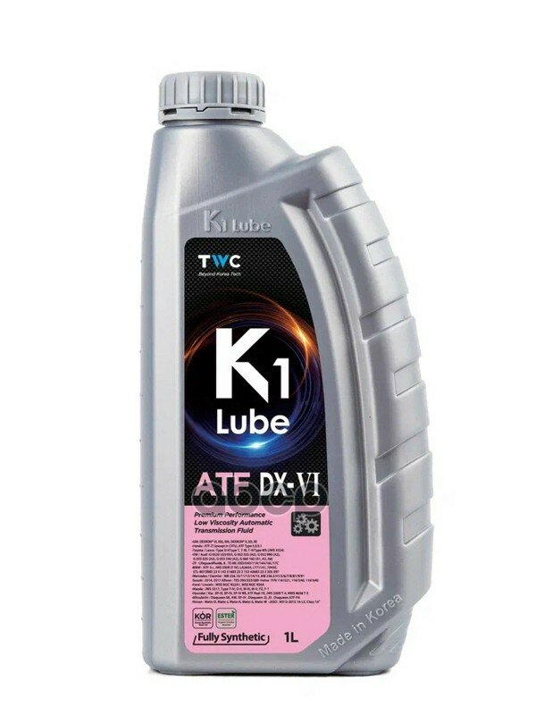 K1 Lube ATF DX-VI 1L масло трансмиссионное MB 236.3/10/11/12/14/15/41/5/6/7/8/81/9/91, TE-ML 16L/17C шт. K1 Lube арт. K4252AL1W1