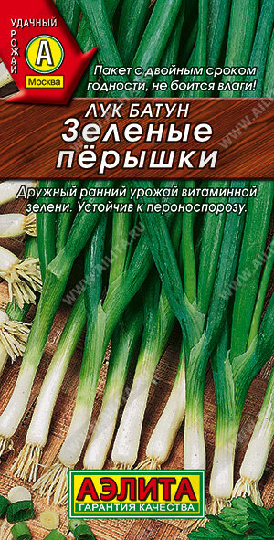 Семена лука батун аэлита "Зеленые Перышки", раннеспелые, многолетние, 0,5 г