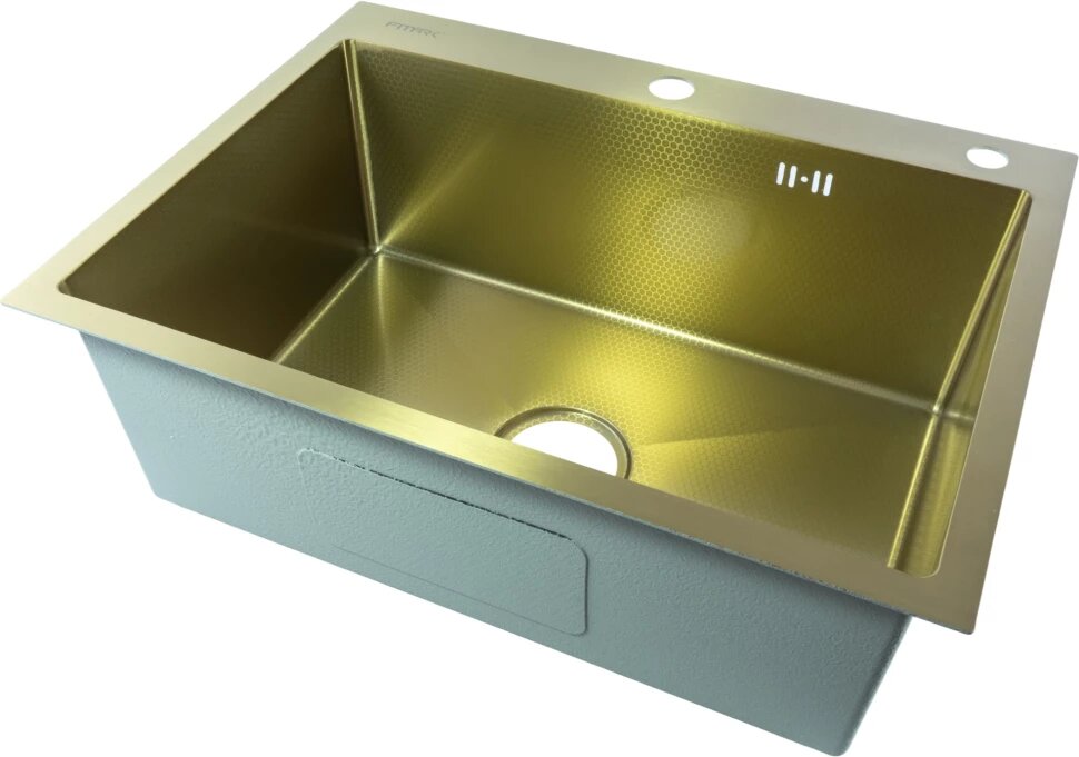 Кухонная мойка Fmark FSC7550C 75x50 см, золотой матовый