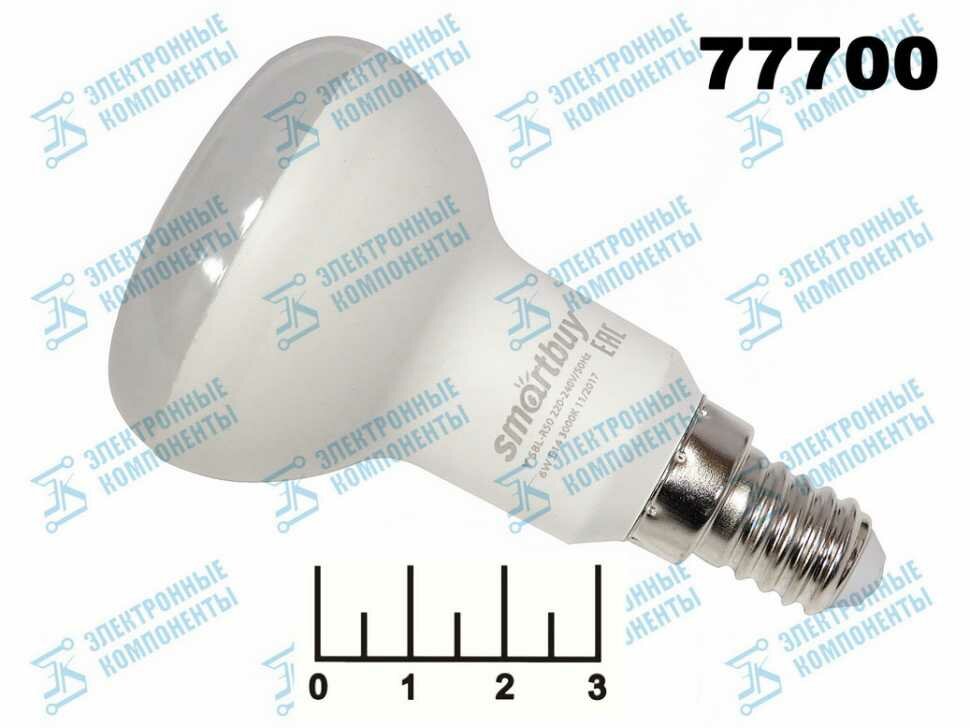 Лампа светодиодная R50 220V 6W E14 3000K белый теплый Smartbuy (480lm)