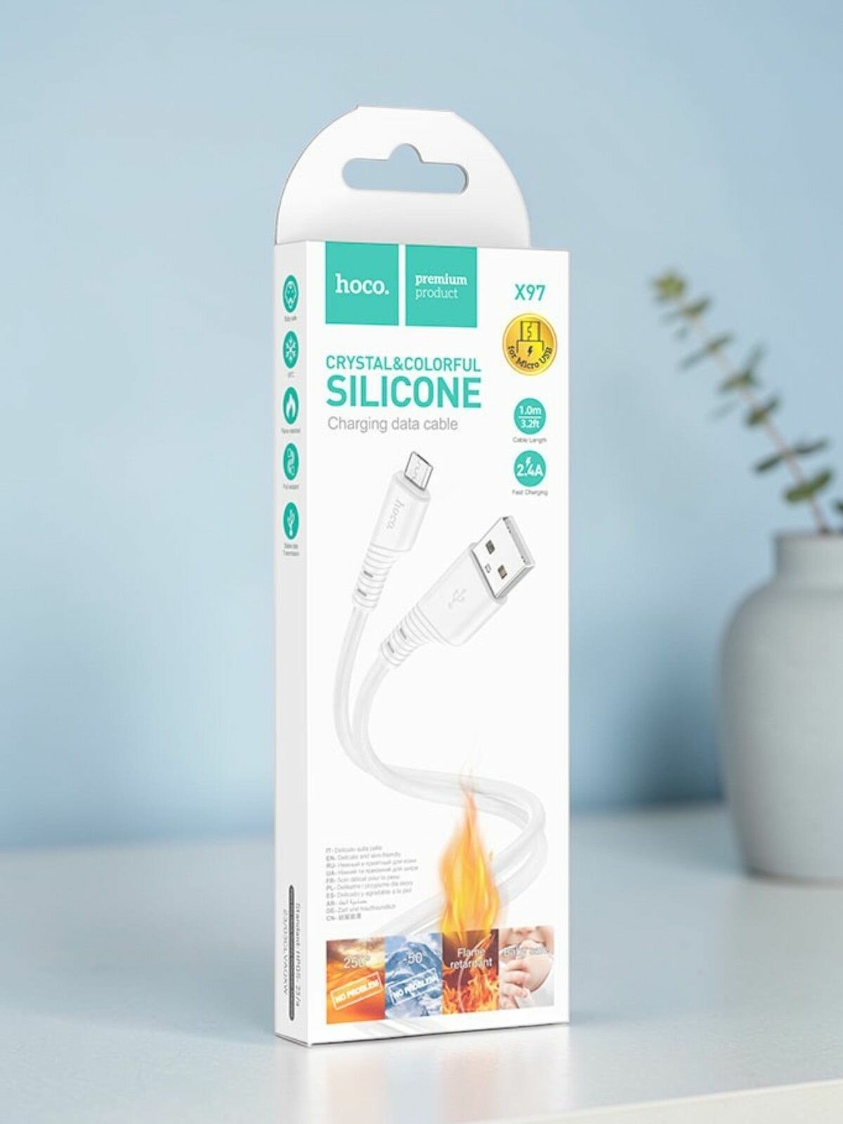 Кабель зарядки и передачи данных hoco X97 Type-A to micro USB