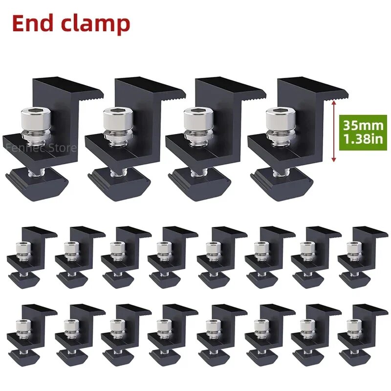 Аксессуары для крепления солнечных панелей 4/10/20 шт TypeA-20PCS-35MM