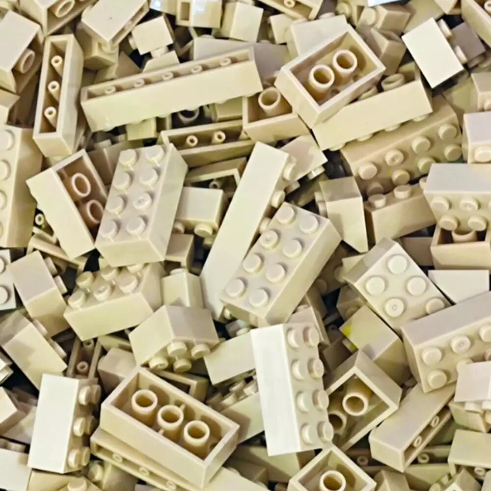 Wishiot пластиковые строительные блоки Бежевый, 125g-120pcs, sand color