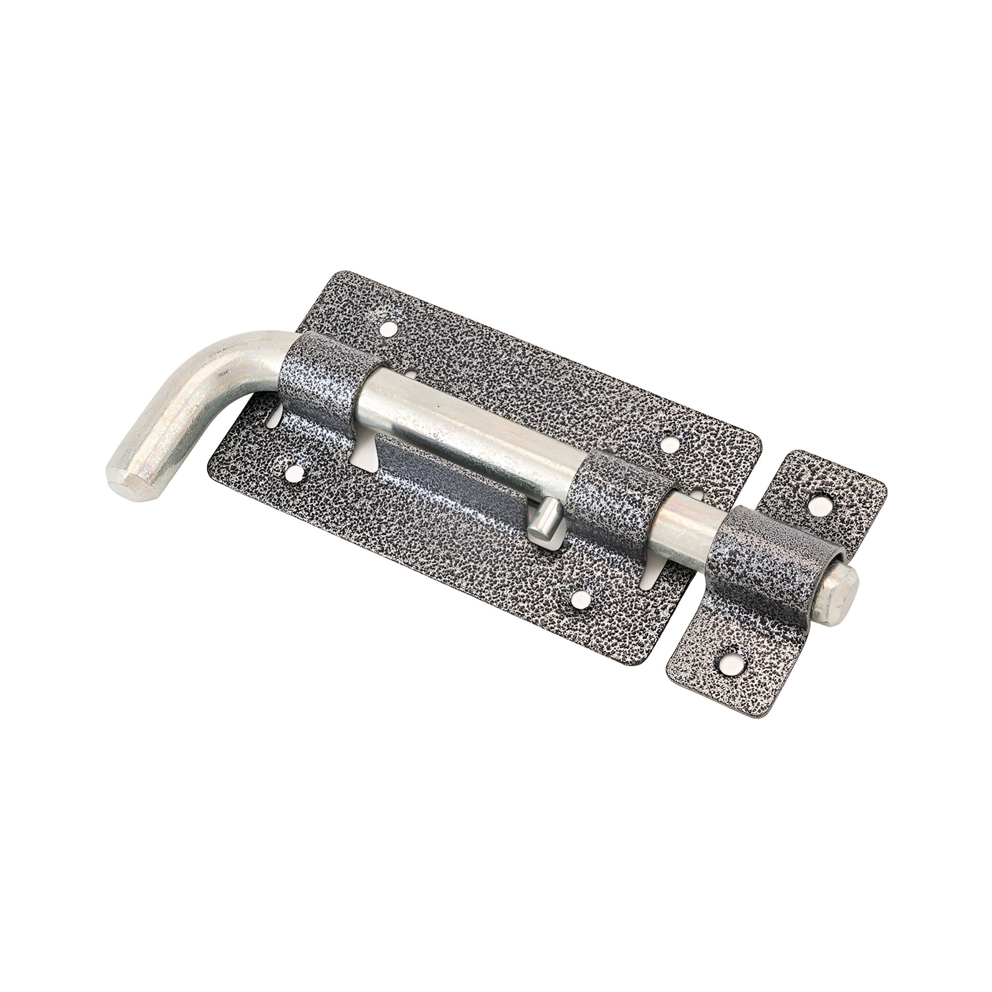 Засов дверной круглый "Секрет" ЗД-03, 115 x 63 мм, цвет: серебро антик