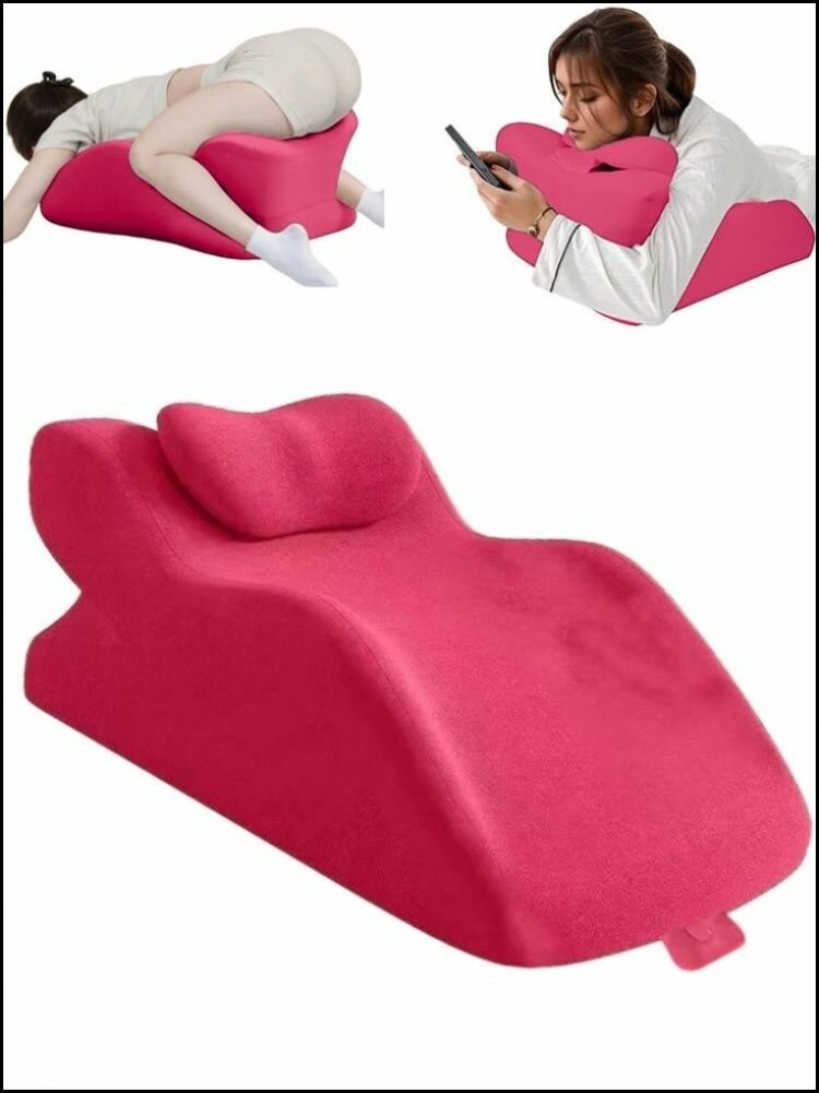 Инновационная анатомическая подушка бестселлер с памятью формы для сна на животе, клиновидный дизайн против храпа и изжоги, выполнена из дышащего премиального материала