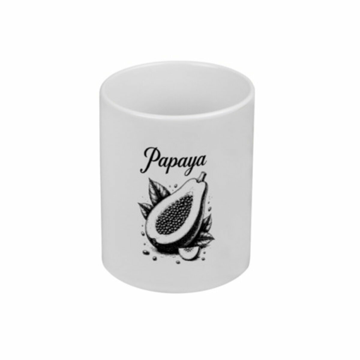 Кружка «Разрез папайи с семенами» (белый)