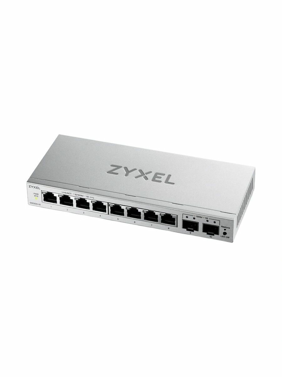 Коммутатор Zyxel GS1200-10V3-EU0101F (L2) 8x1Гбит/с 2SFP управляемый