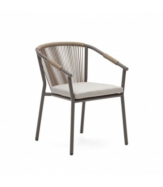 Xelida Садовый стул из алюминия и коричневого шнура
