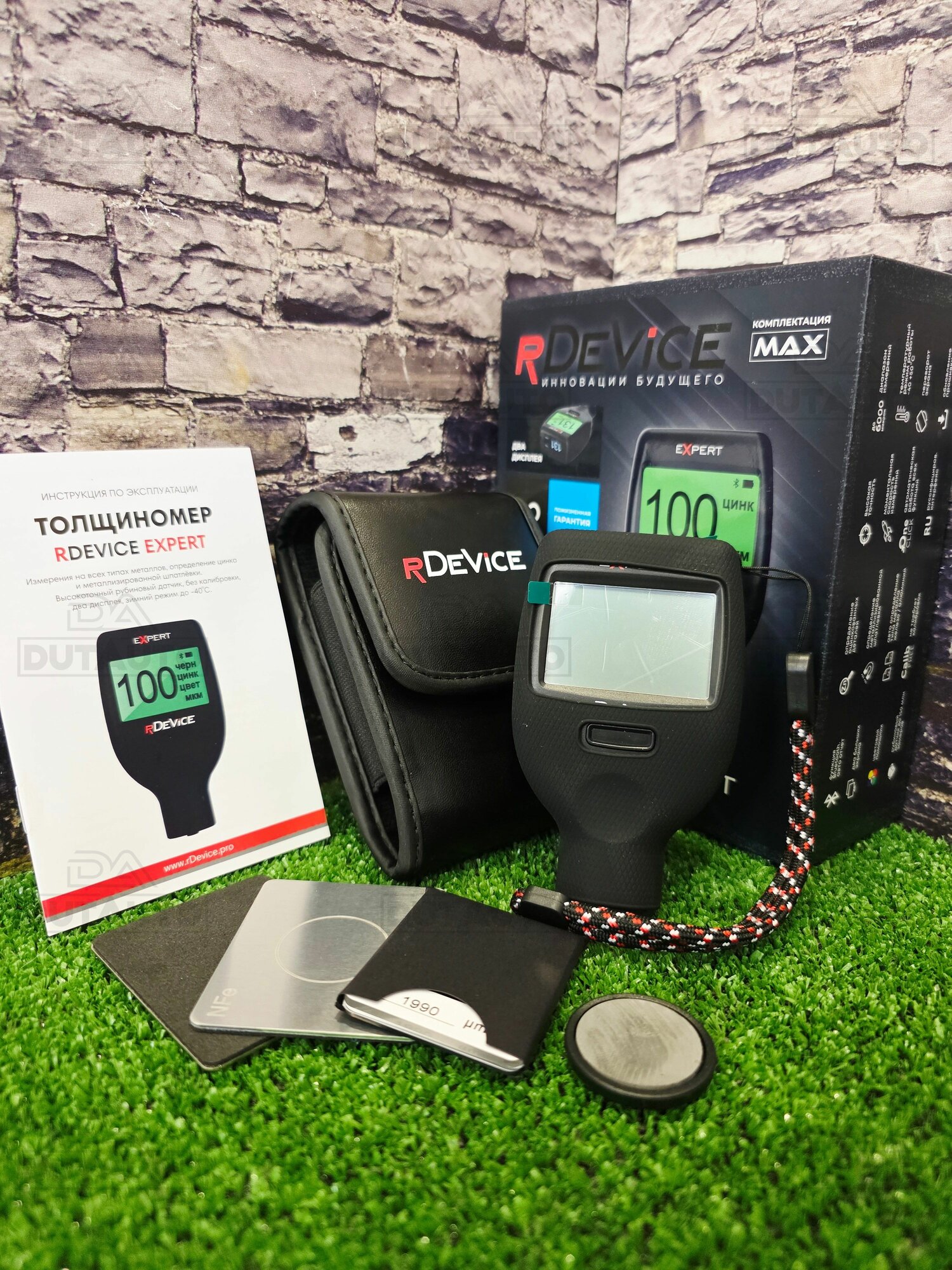Толщиномер автомобильный лакокрасочных покрытий профессиональный RDEVICE EXPERT Bluetooth, до 6000мкм, детектор оцинковки и металлизированной шпатлевки, рубиновый датчик