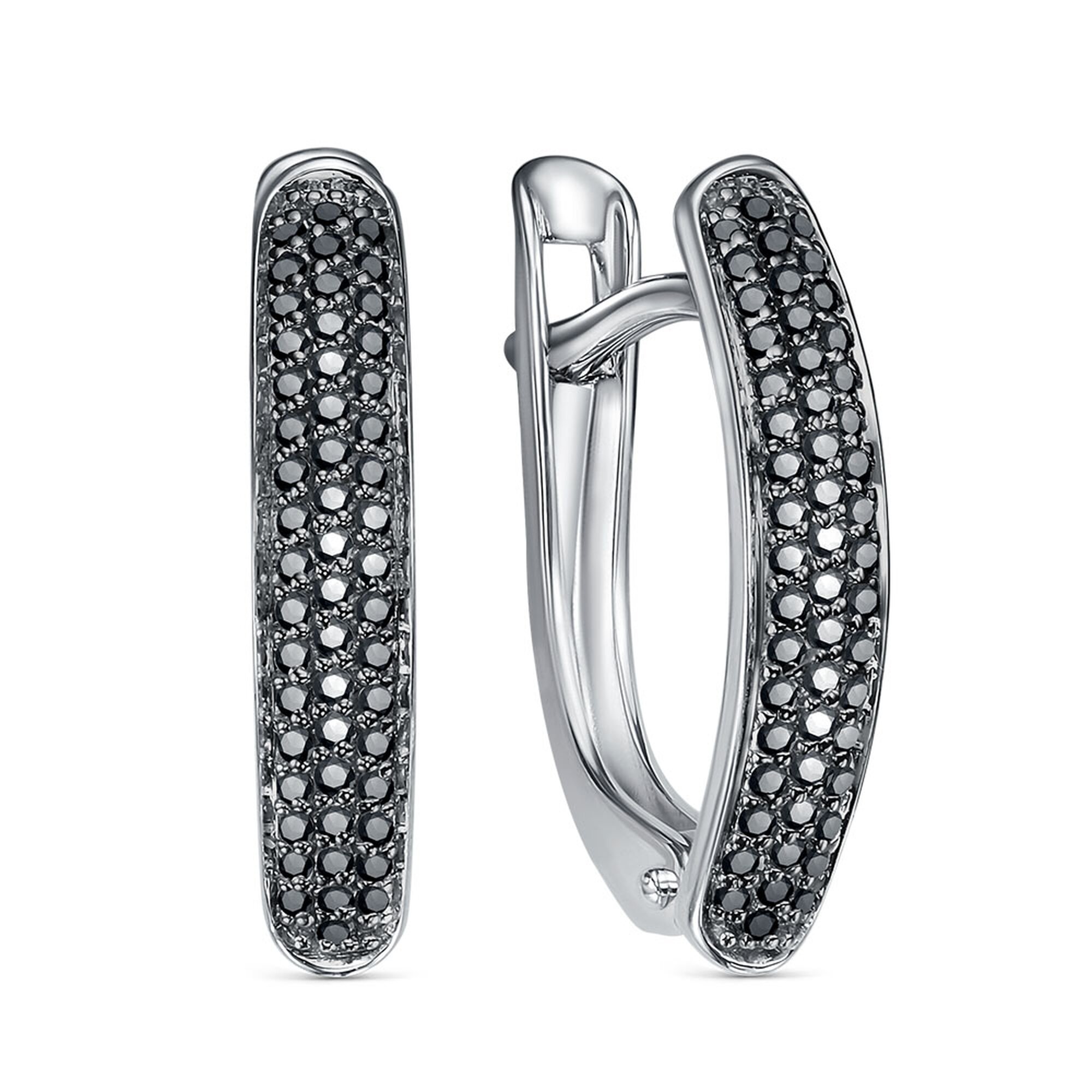 Серьги, белое золото, 585 проба, бриллиант