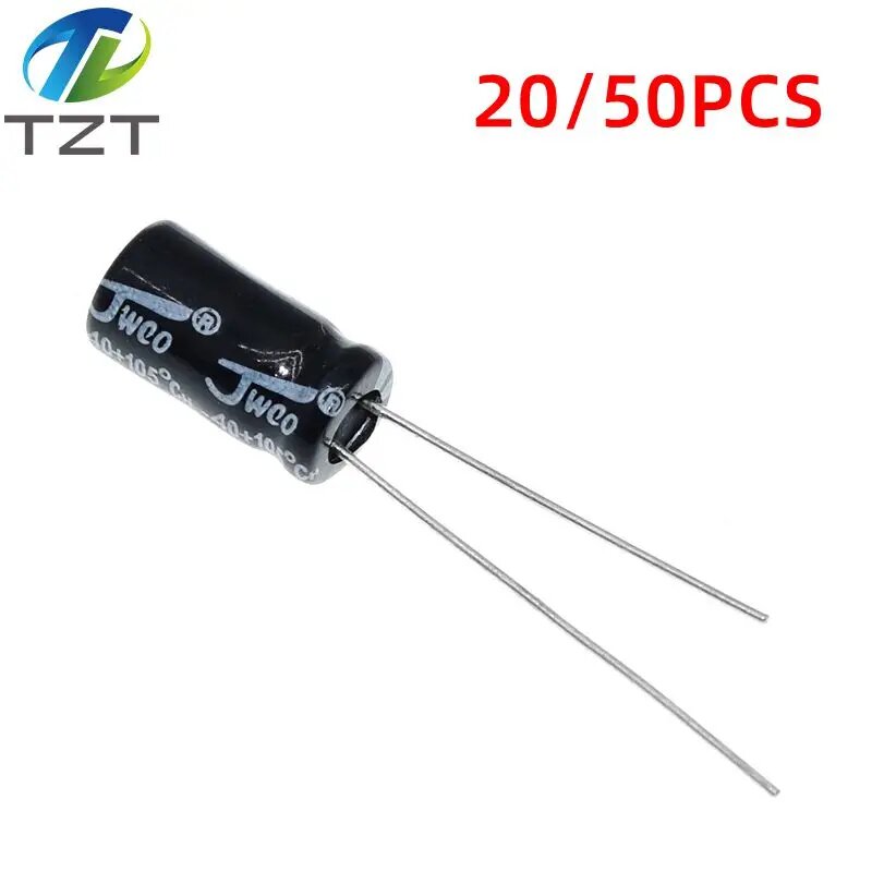 DIYTZT алюминиевый электролитический конденсатор 35В 100 мкФ 6*12 мм 20PCS