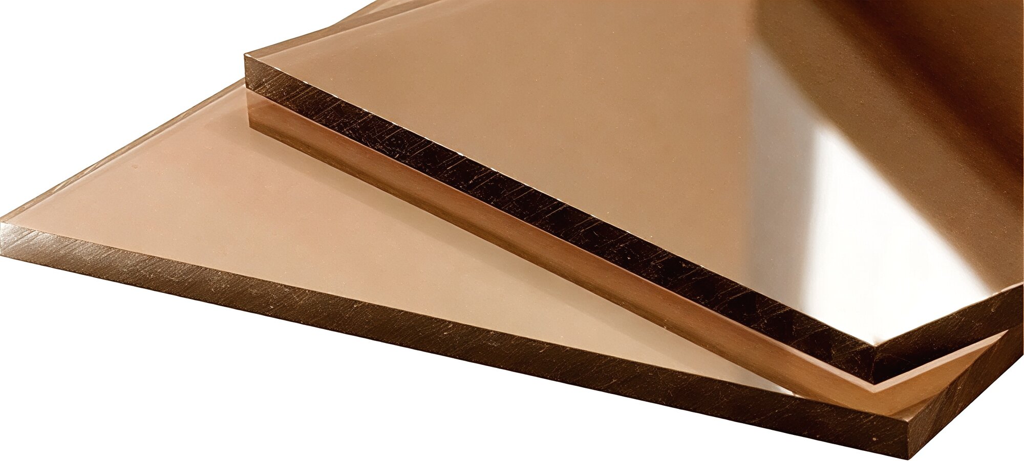 Поликарбонат Ecovice монолитный бронза янтарь, УФ-защита 2050х3050хмм