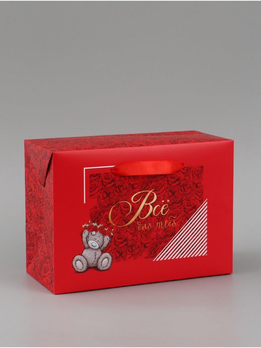 Пакет - коробка подарочный «Всё для тебя», 20×28×13 см