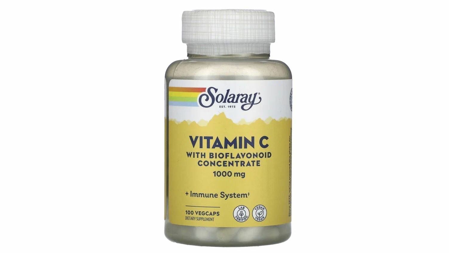 Solaray, Vitamin C with Bioflavonoid Concentrate, Витамин C с концентратом биофлавоноидов, 1000 мг, 100 капсул