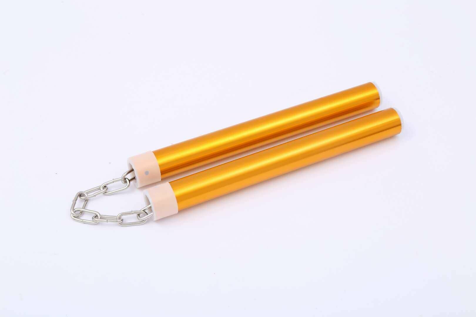 Оптовая продажа нунчаков из алюминиевого сплава с лентами, нунчаки из алюминиевого сплава для детских тренировок, нунчаки для выступлений.