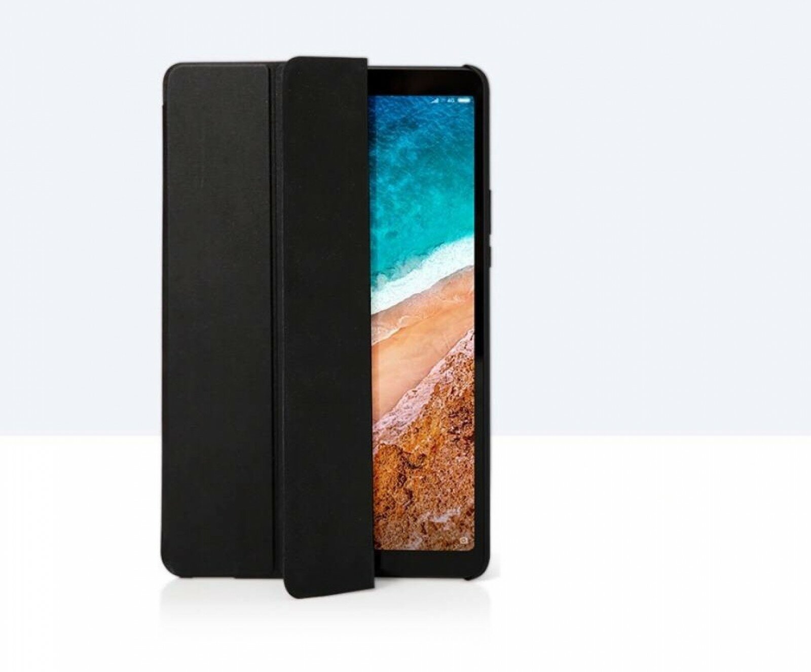 Чехол-книжка MyPads для Xiaomi Mi Pad 4 из импортной кожи с функцией автоматического засыпания, черный