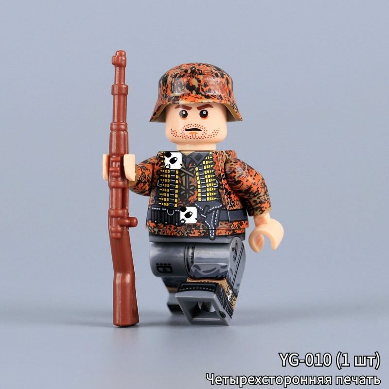 Модель минифигурки из строительного блока гренадеров серии Military war, модель строительного блока солдата на поле боя на Восточном фронте, 1 штука, совместимы с легo конструкторами