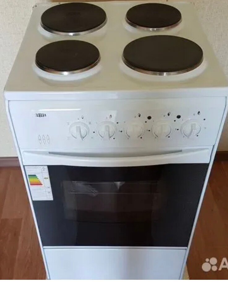 Электрическая плита ЗВИ 417 СТ электроплита белый ширина 50 глубина 50 высота 85